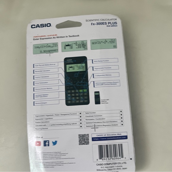 Casio | Other | Casio Fx30es Plus 2nd Edition Scientific Calculator ...
